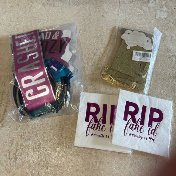 Party Supplies | Rip Fake Id Banner Napkins Sashes And Headbands New ...